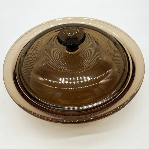 Vision | Kitchen | Vtg Corning Vision Cookware Amber Glass 5qt 15l ...